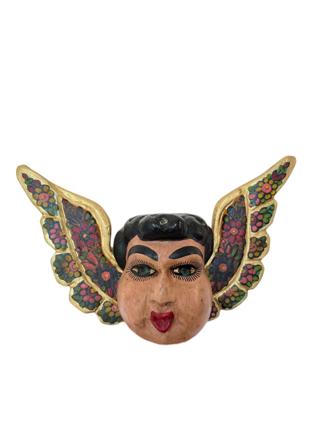Mexican Angel Mask Mexican Masks Carved Wood Angel Mexican - Etsy