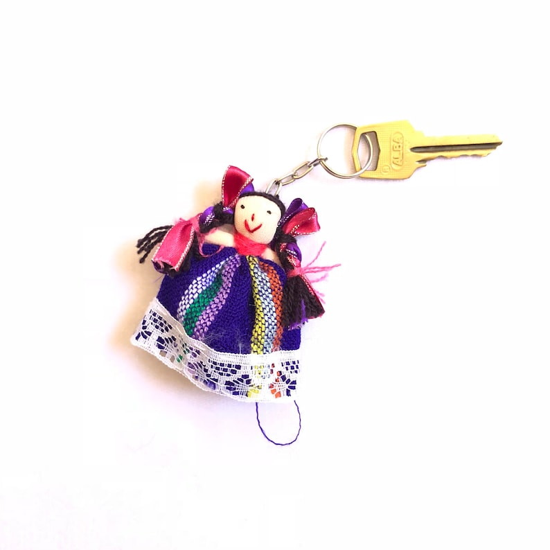 Mexican Doll Keychain Mexican Keychain Mini Doll Maria - Etsy
