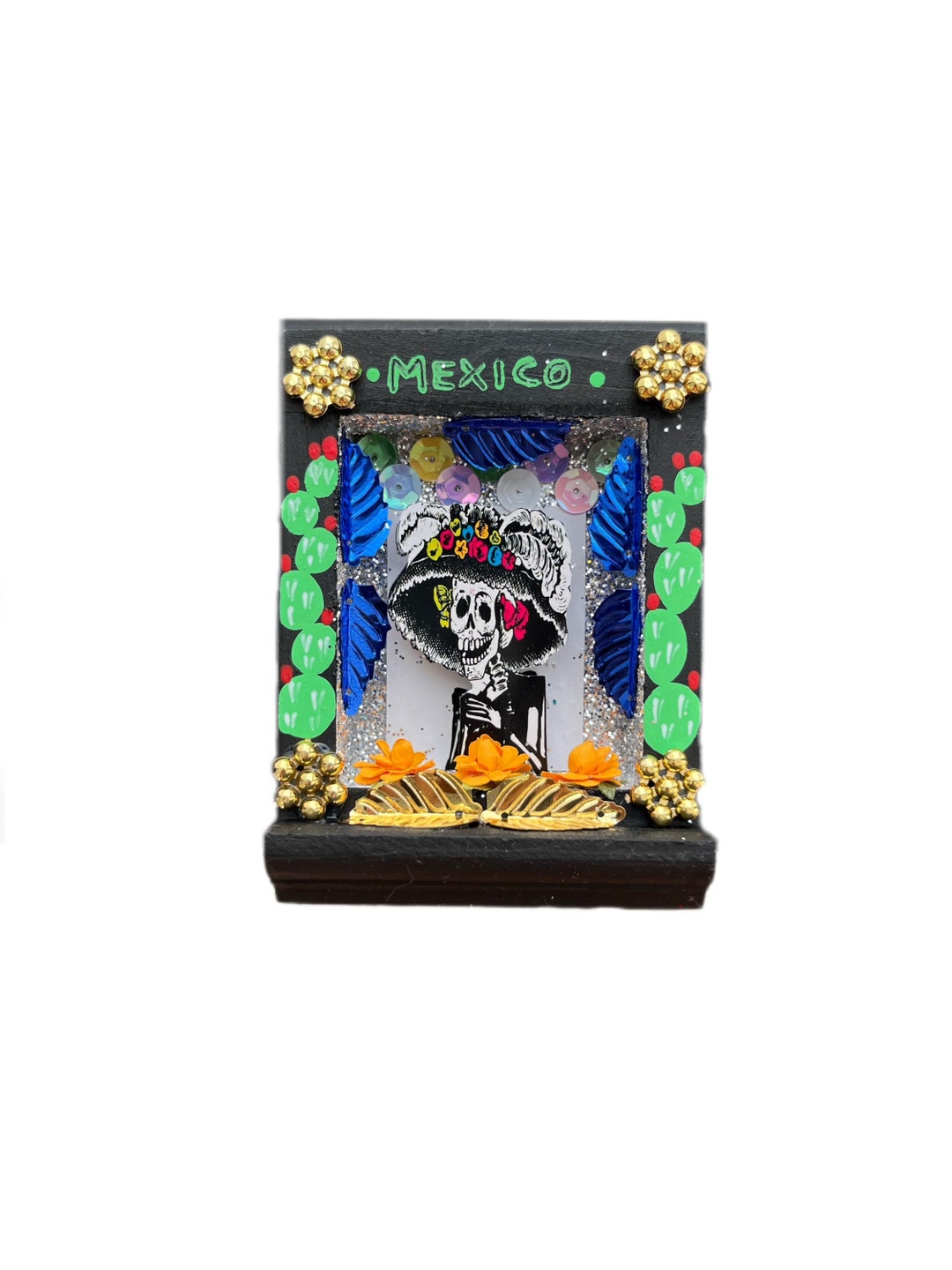 Mexican Nicho Box, Mexican Altar, Mexican Shadow Box, Day of the Dead ...