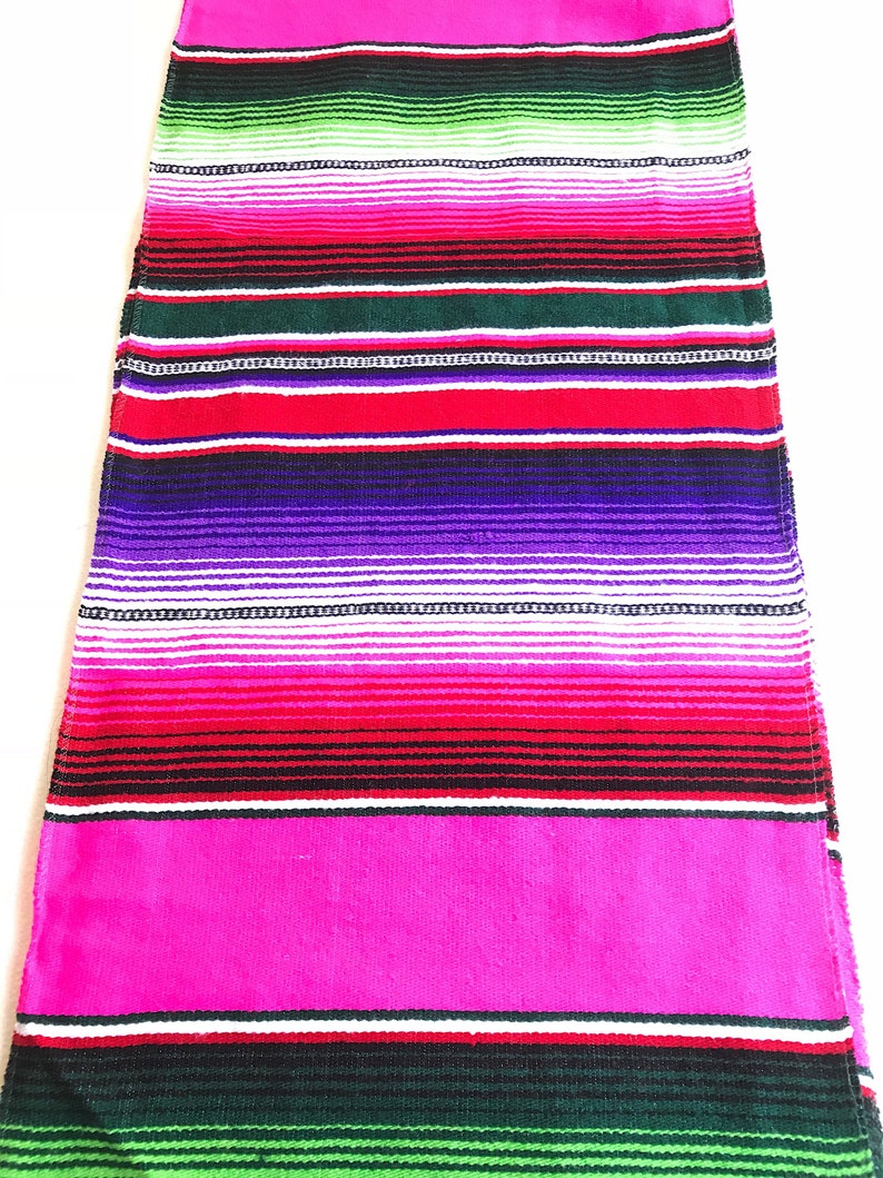 Pink Serape Table Runner Mexican Table Runner Fiesta | Etsy