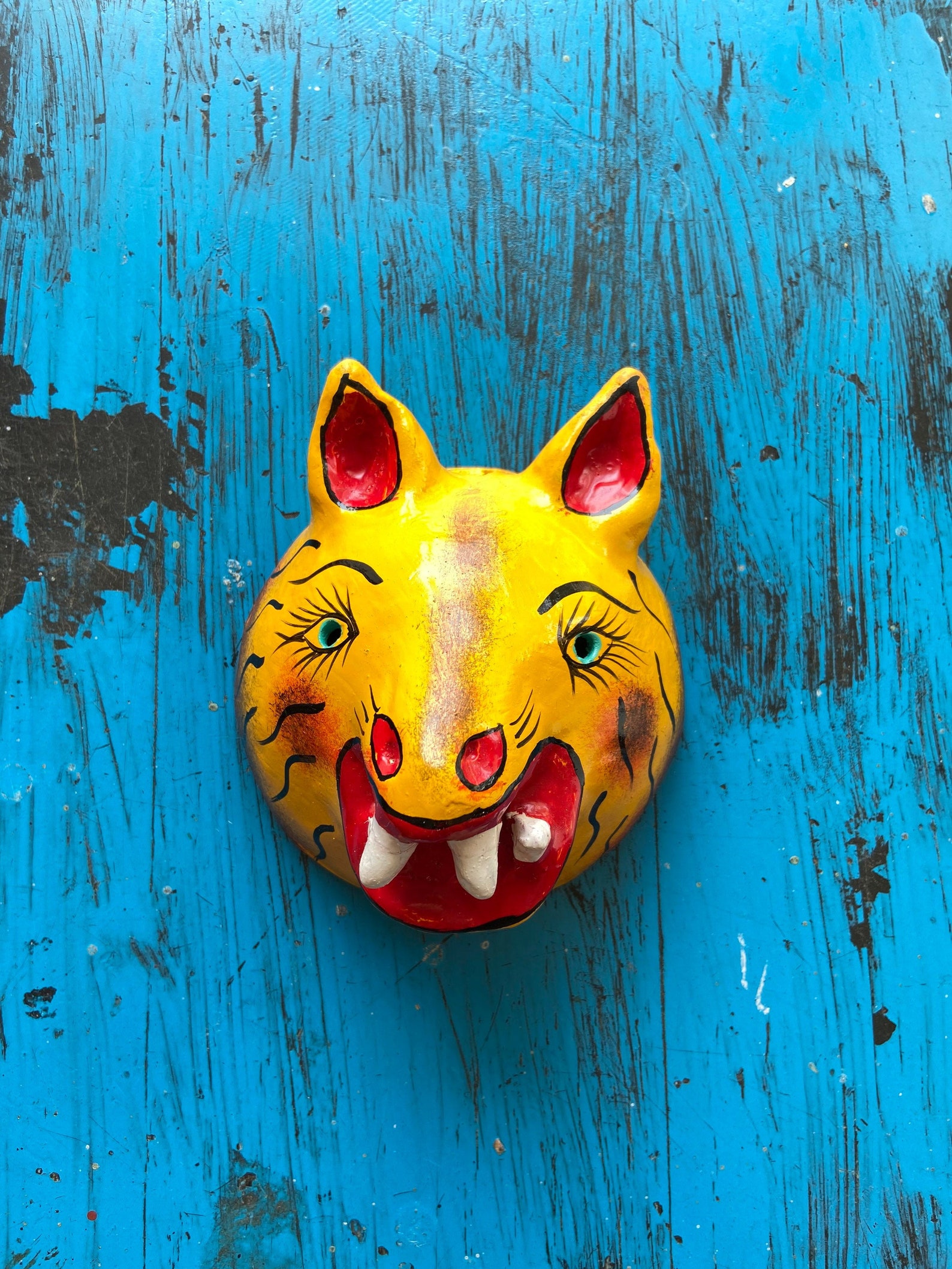 Mexican Coconut Mask Mexican Decor Mexican Folk Art Mexican | Etsy