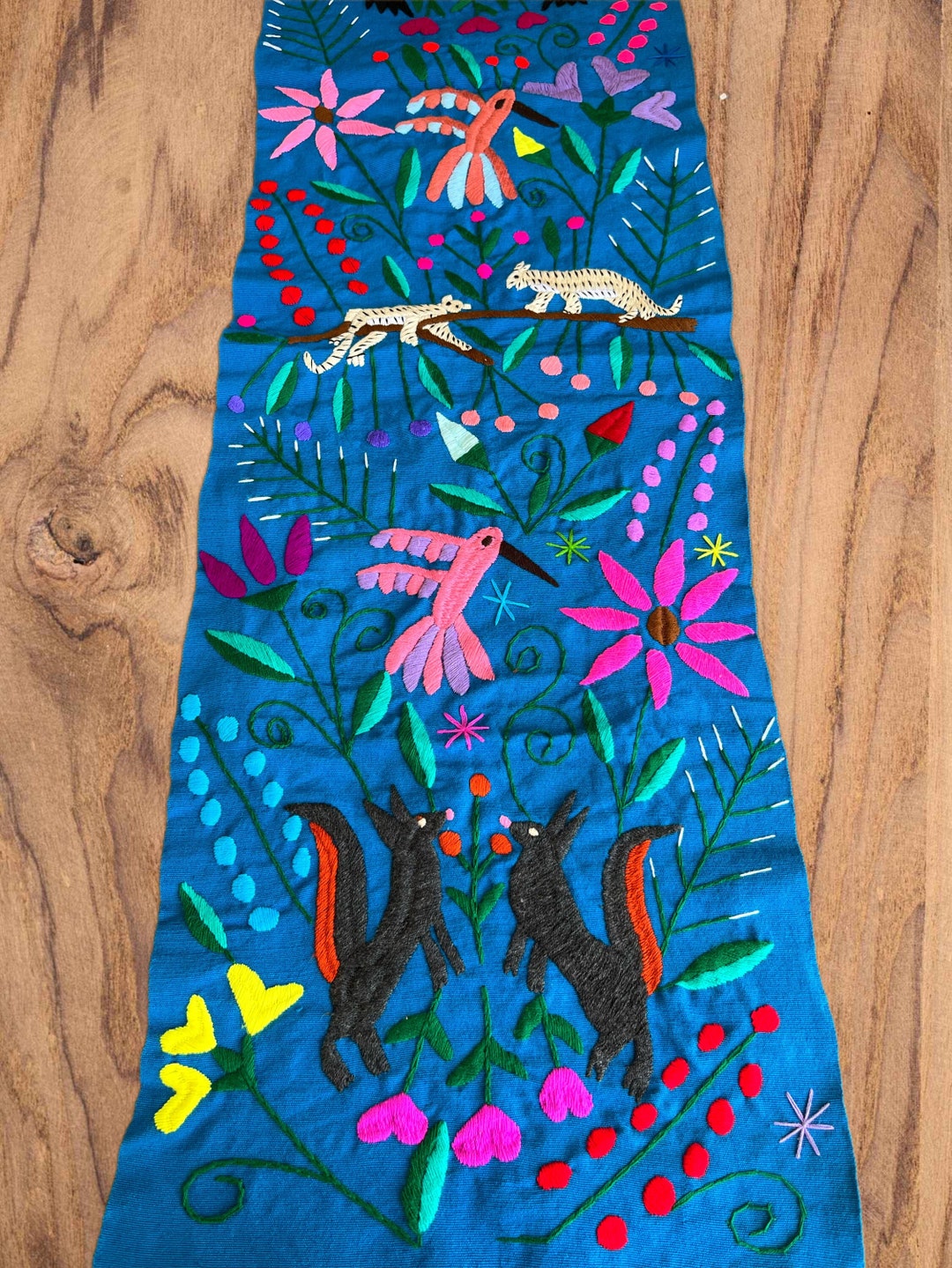 Mexican Table Runner, Handwoven Table Runner, Mexican Embroidered Table ...