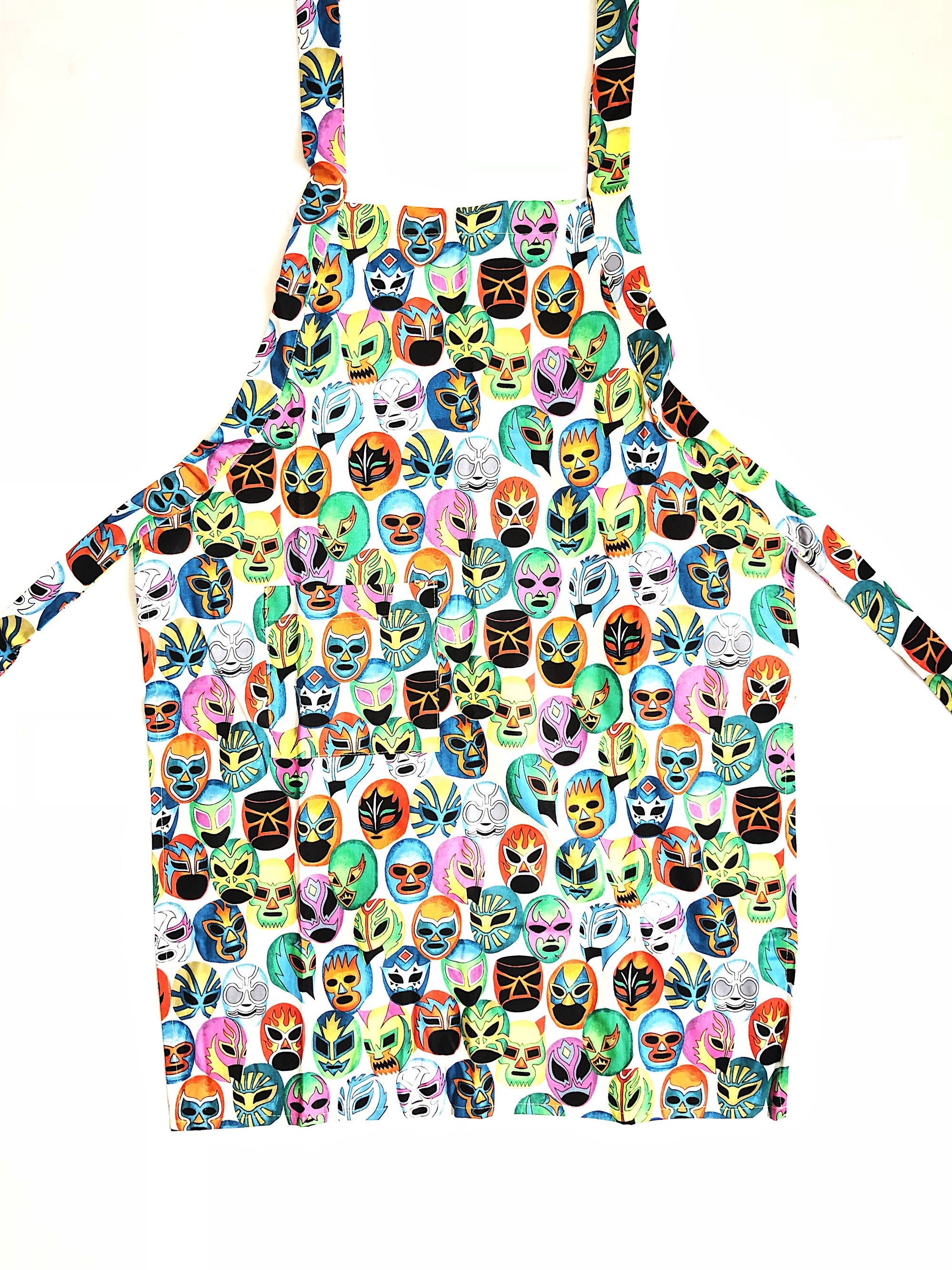 Aprons Mexican Apron Lucha Libre Design Linens etna.com.pe