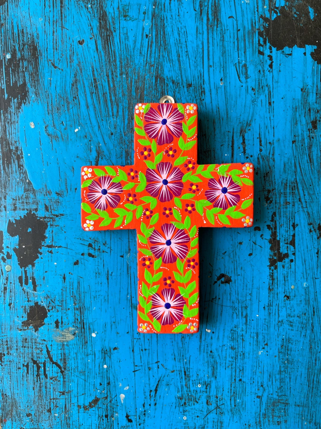 Mexican Cross, Mexican Religious Art, Mexican Folk Art Cross - Etsy