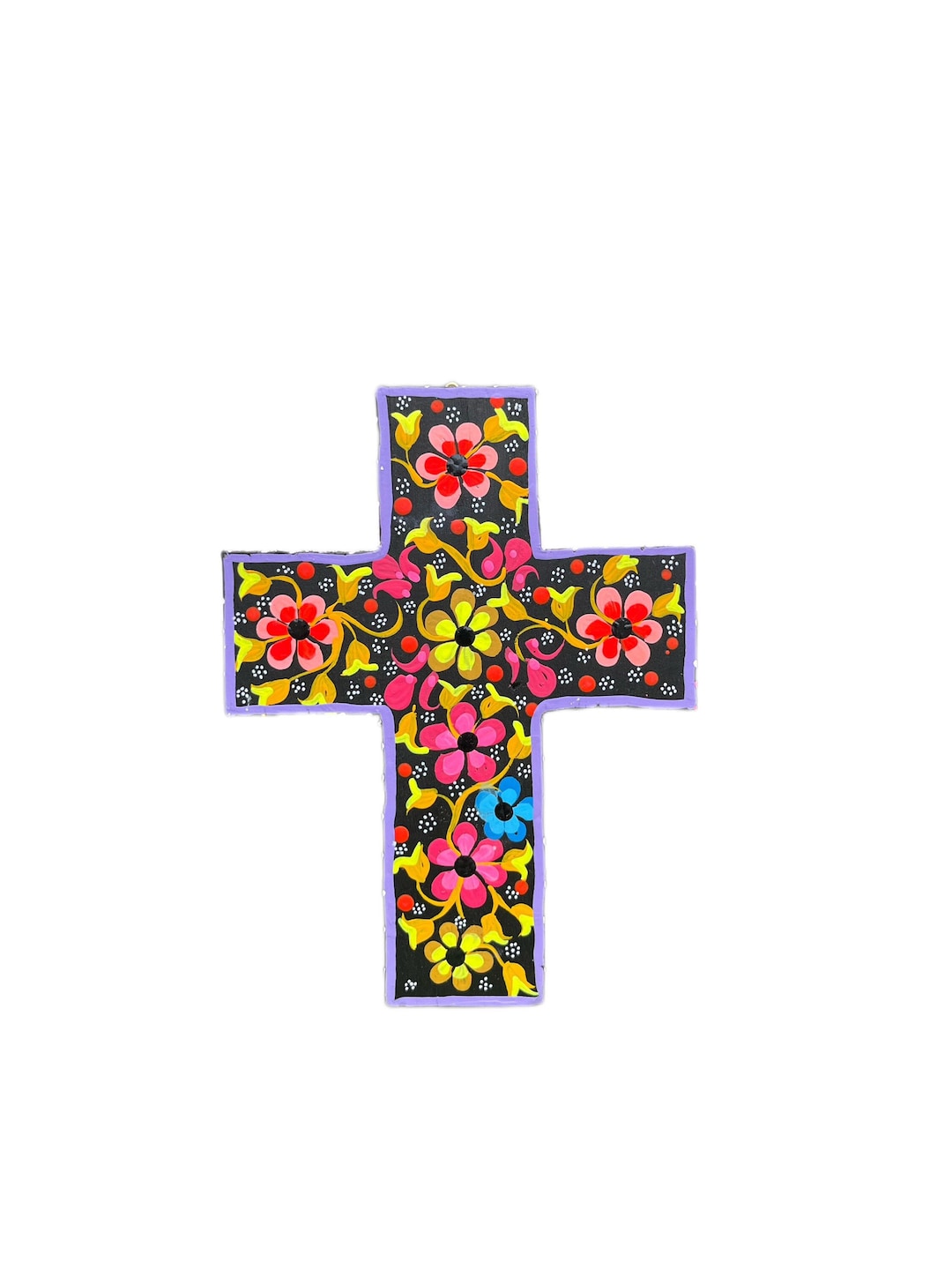 Mexican Cross, Floral Wall Decor, Religious Art - Etsy