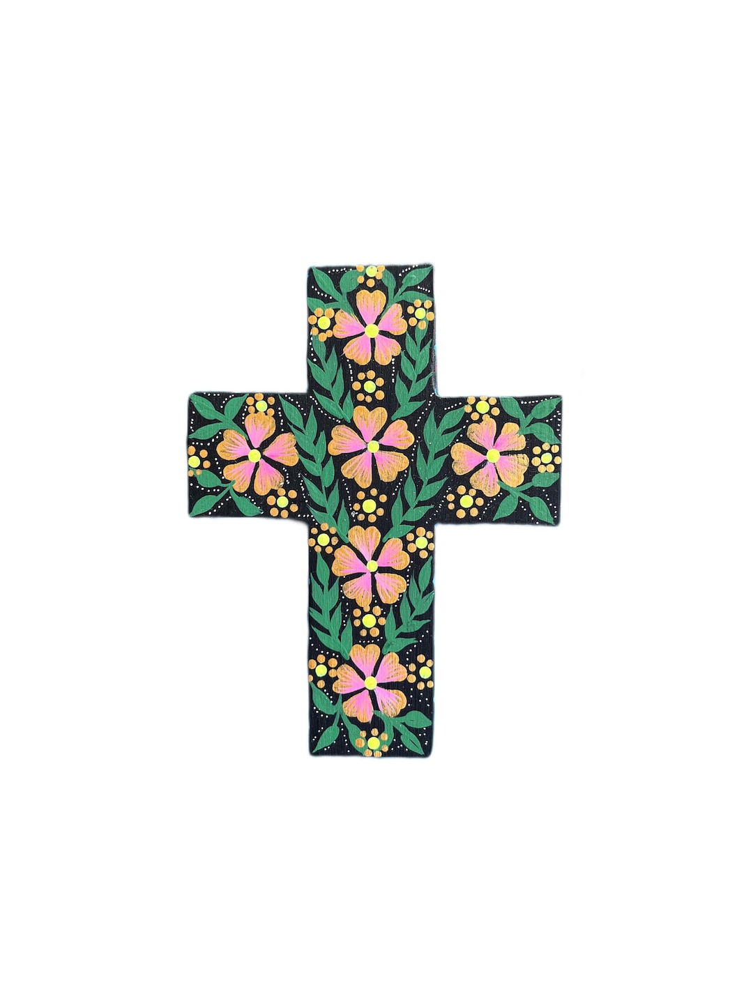 Mexican Cross, Floral Wall Decor, Folk Art - Etsy