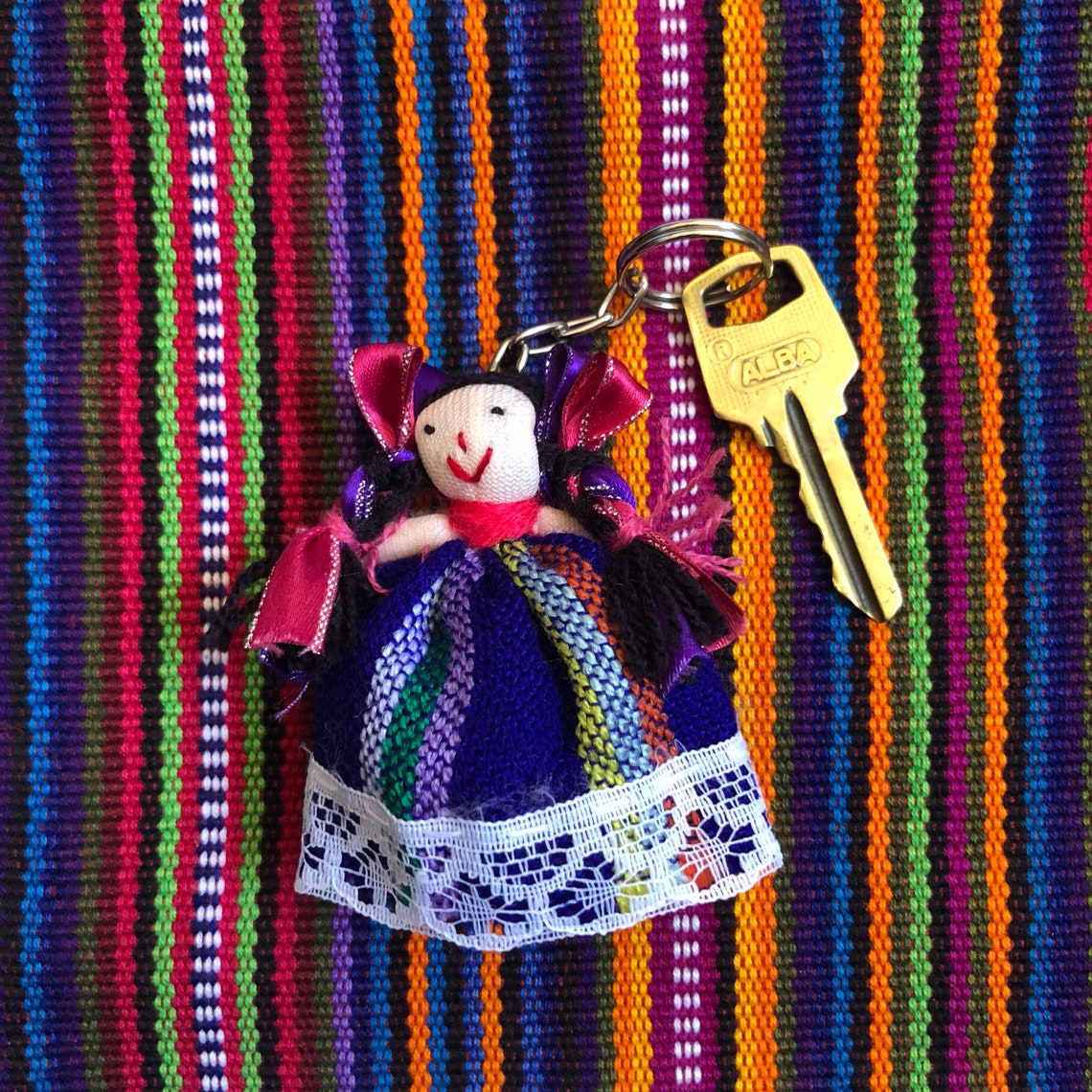 Mexican Lele Doll Keychain, Handmade Artisan Souvenir - Etsy