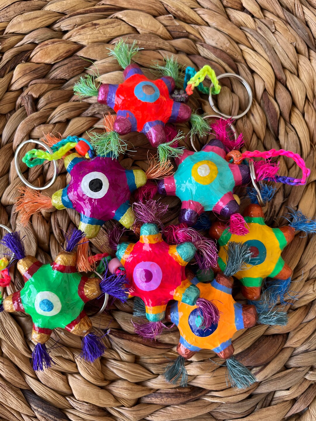 Mexican Keychains, Pinata Keychain, Mexican Key Holder - Etsy