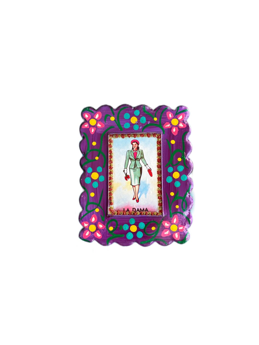 Mexican Folk Art Loteria Nicho, Hand Painted Tin Retablo - Etsy