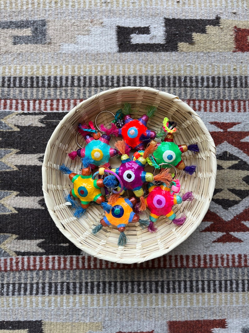 Mexican Keychains, Pinata Keychain, Mexican Key Holder - Etsy