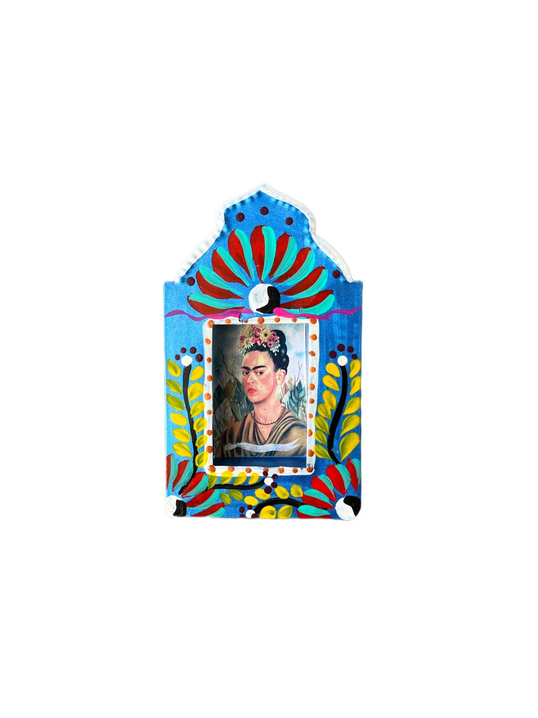 Frida Kahlo Mexican Tin Nicho, Hand-painted Folk Art - Etsy