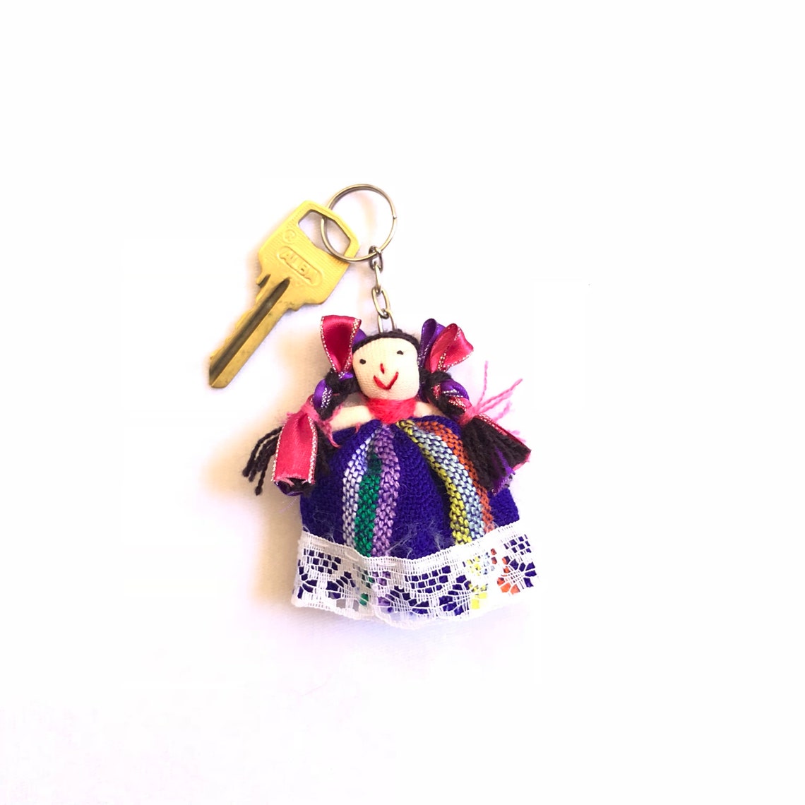 Mexican Lele Doll Keychain, Handmade Artisan Souvenir - Etsy