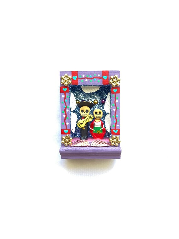 Mexican nicho Mexican shadow box Mexican folk art Mexican | Etsy