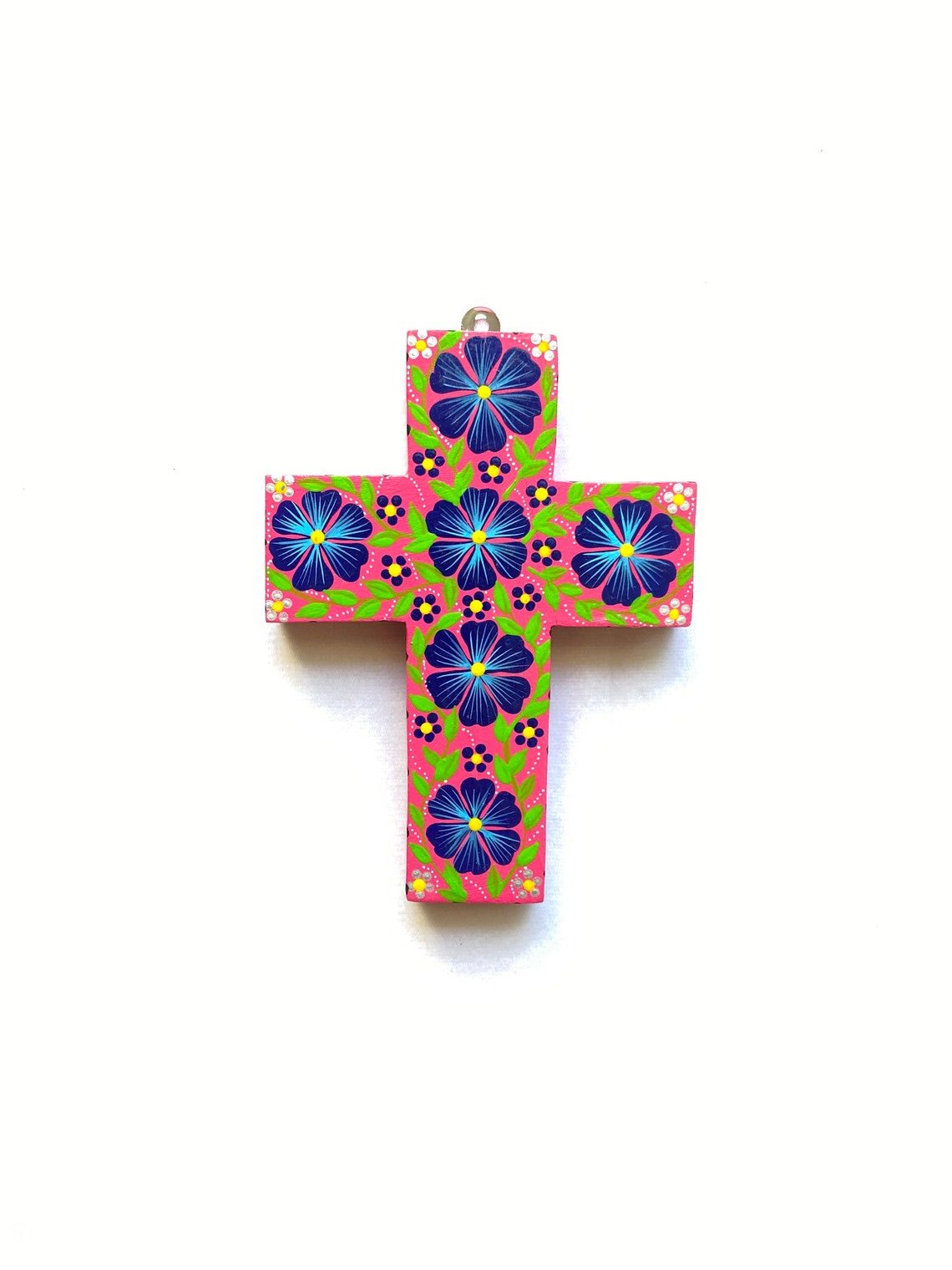 Mexican wood cross Mexican religious art Mexican wall decor | Etsy