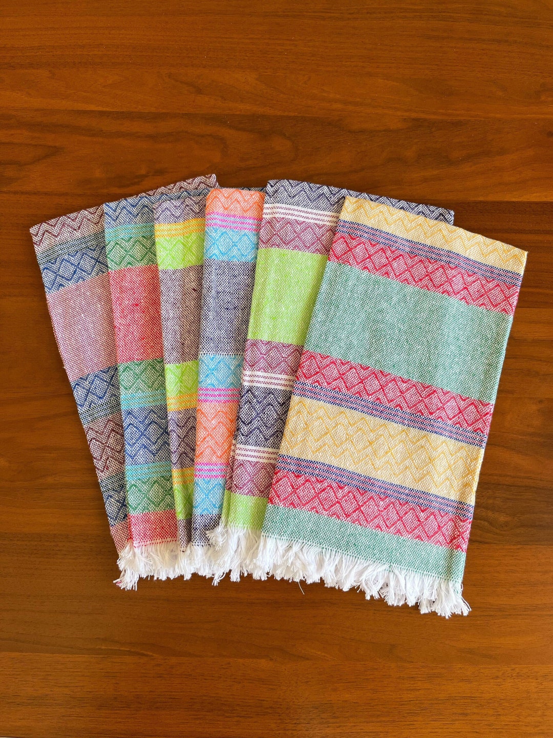 Mexican Napkins, Mexican Dish Towels, Mexican Napkin Cloth, Set of 6 - Etsy