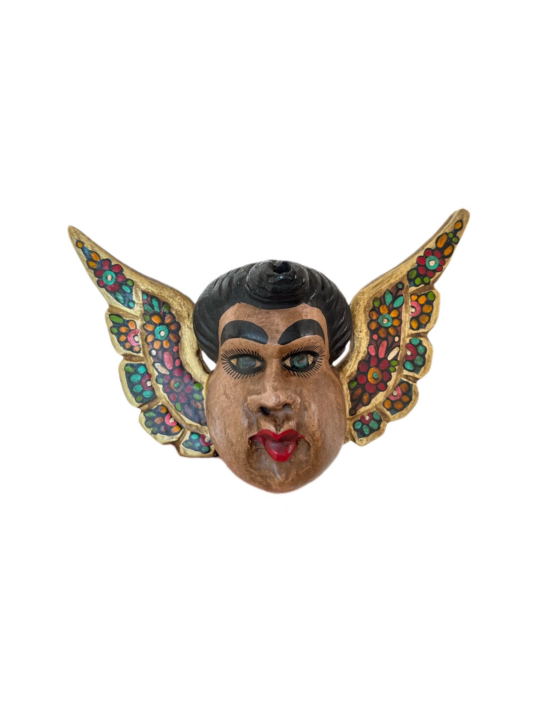 Mexican Angel Mask Mexican Masks Carved Wood Angel Mexican - Etsy