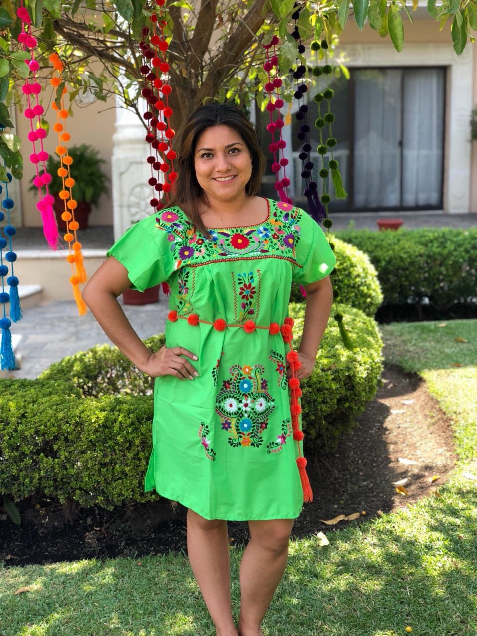 Mexican Embroidered Dress Mexican Embroidery Dress Floral | Etsy