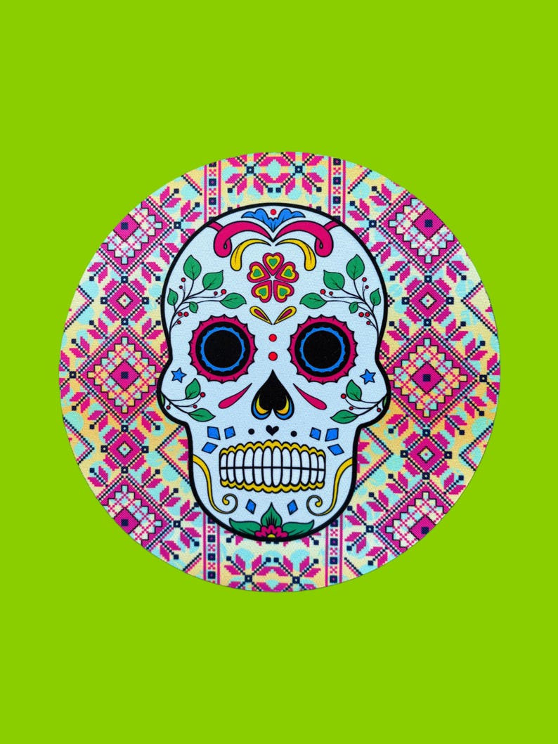 Day of the Dead Mouse Pad, Sugar Skull Desk Mat, Mexican Gift - Etsy