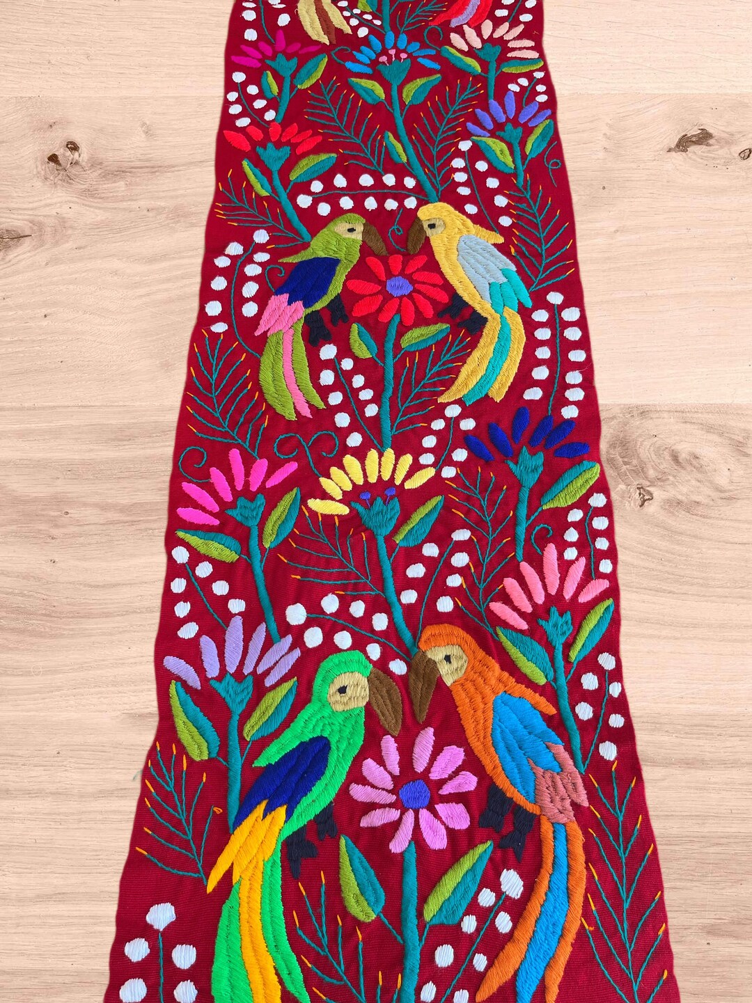 Mexican Table Runner, Handwoven Table Runner, Mexican Embroidered Table ...