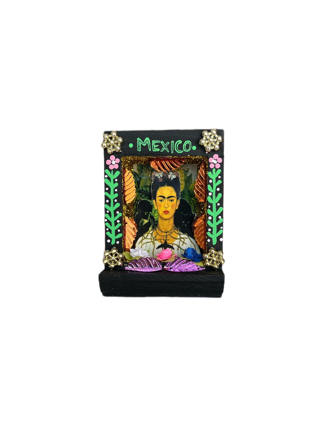Frida Wood Nicho Box Mexican Folk Art Mexican Shadow Box - Etsy