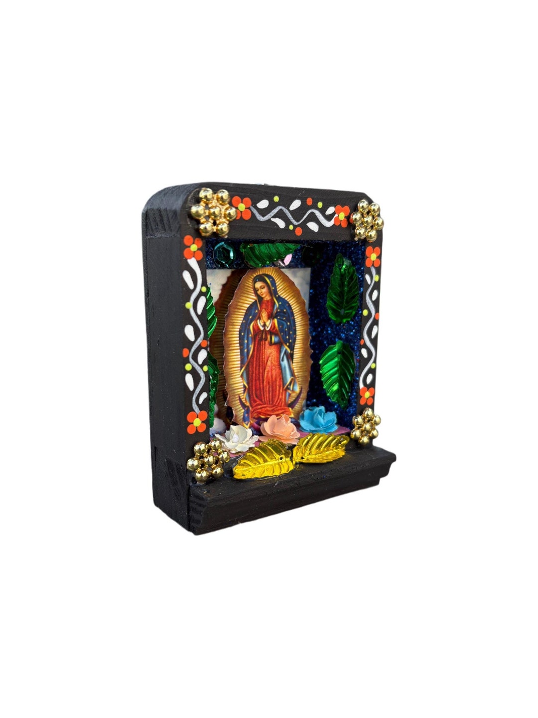 Virgen De Guadalupe Nicho, Mexican Shadow Box, Mexican Retablo - Etsy