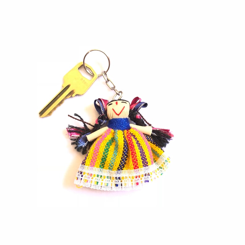 Mexican Doll Keychain Mexican Keychain Mini Doll Maria - Etsy