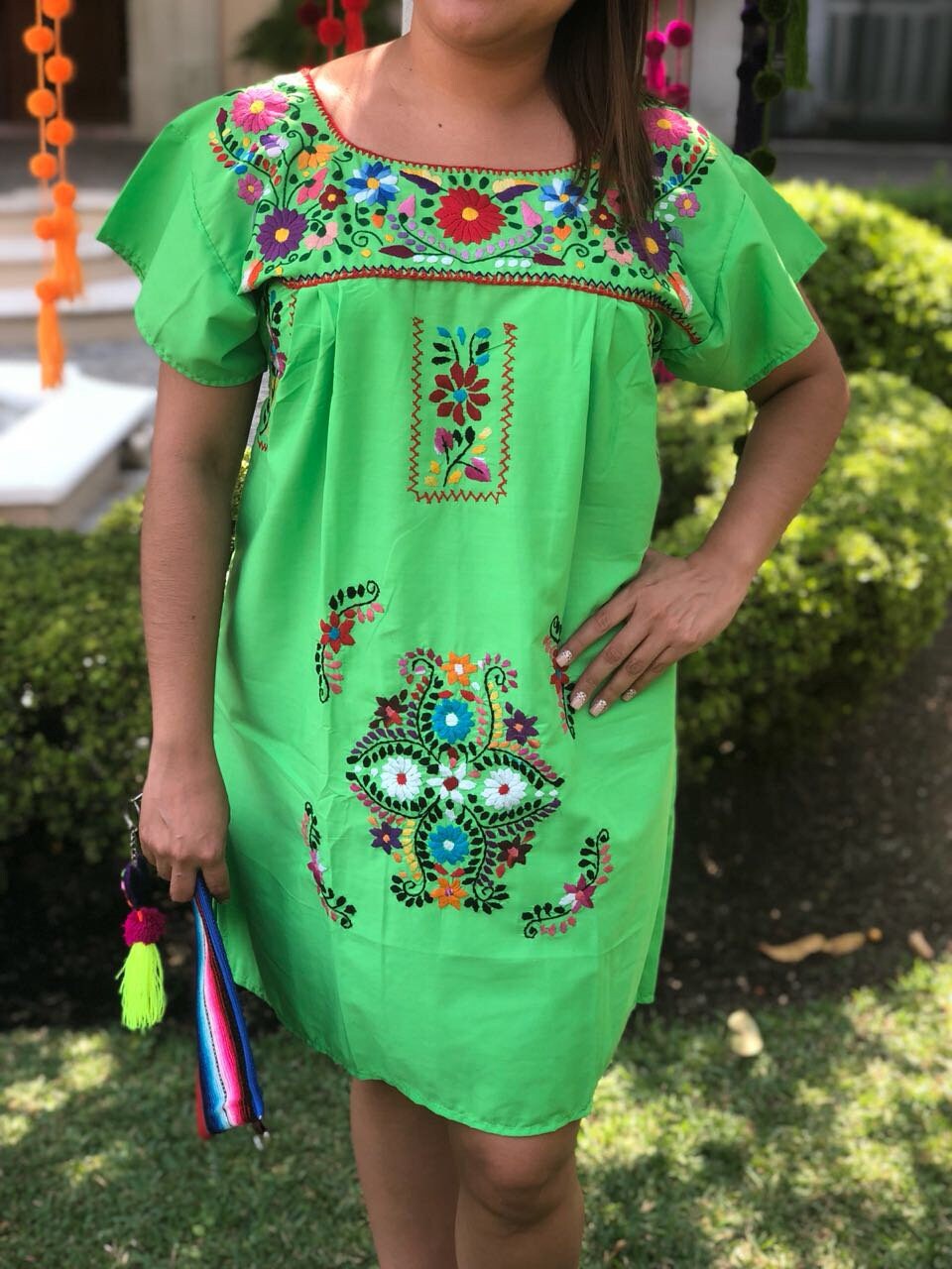 Mexican Embroidered Dress Mexican Embroidery Dress Floral | Etsy