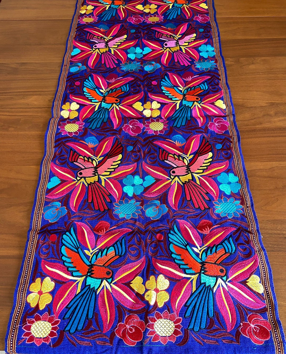 Mexican Embroidered Table Runner Mexican Table Runner - Etsy