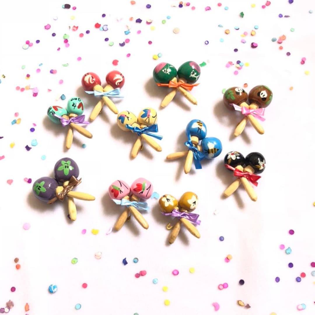 10 Mini Maracas for Mexican Party Decorations Mexican Party - Etsy