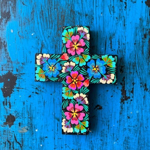 Mexican Cross, Mexican Religious Art, Mexican Folk Art Cross - Etsy