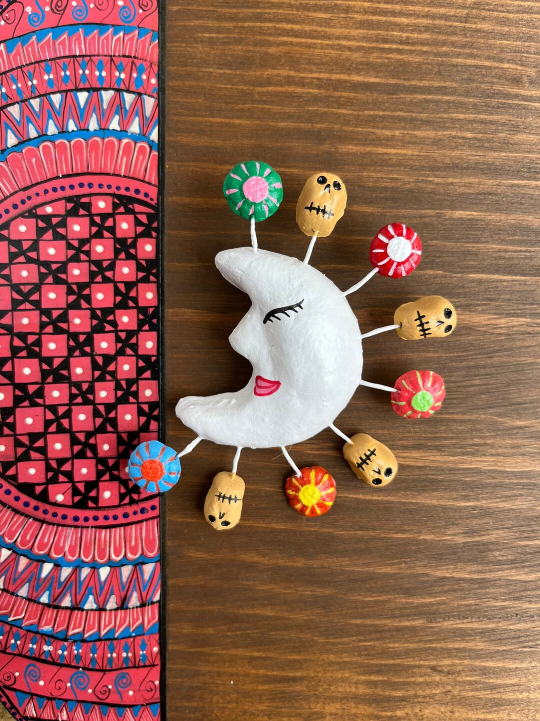 Mexican Moon Wall Decor, Mexican Wall Decor, Mexican Folk Art - Etsy