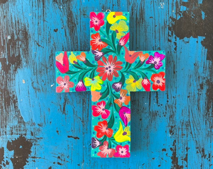 Mexican Wood Cross Mexican Religious Art Mexican Wall Decor - Etsy
