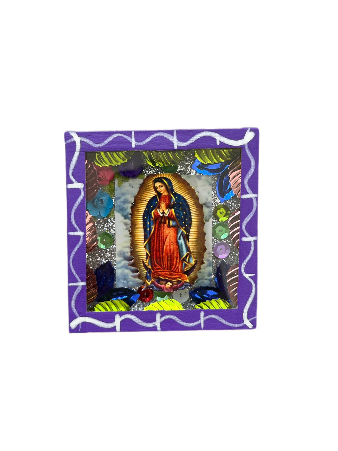 Virgen De Guadalupe Nicho, Mexican Shadow Box, Lady of Guadalupe ...