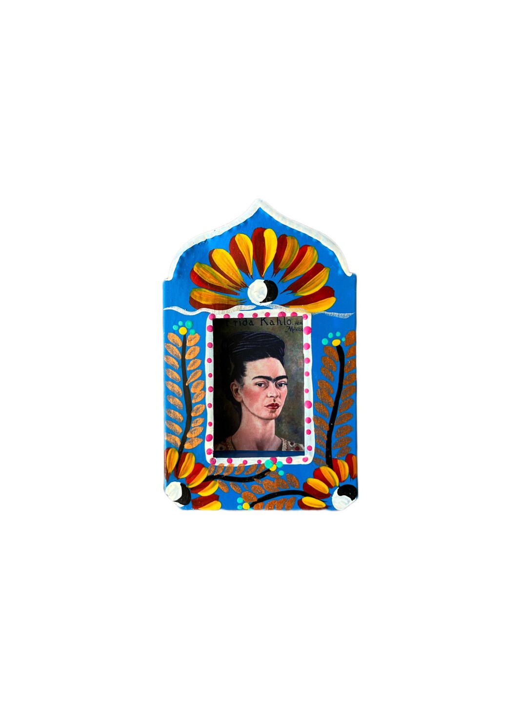 Frida Tin Nicho, Hand-painted Mexican Folk Art Wall Decor - Etsy