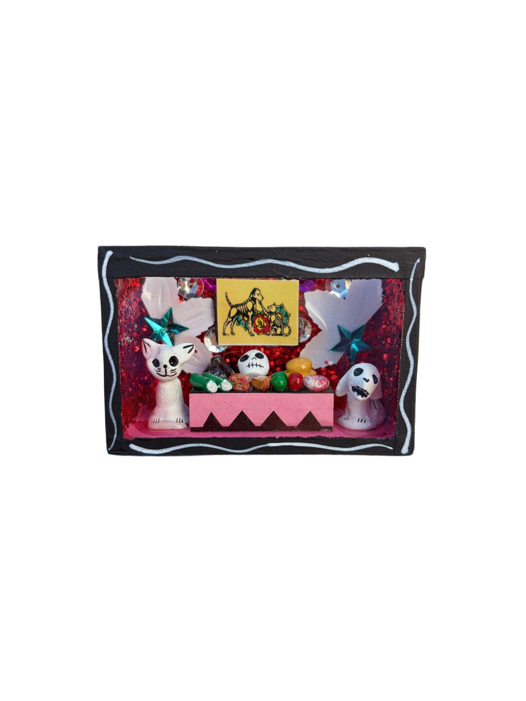 Mini Ofrenda Altar, Mexican Shadow Box, Mexican Folk Art, Day of the ...