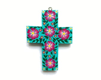 Mexican Wood Cross Mexican Religious Art Mexican Wall Decor | Etsy