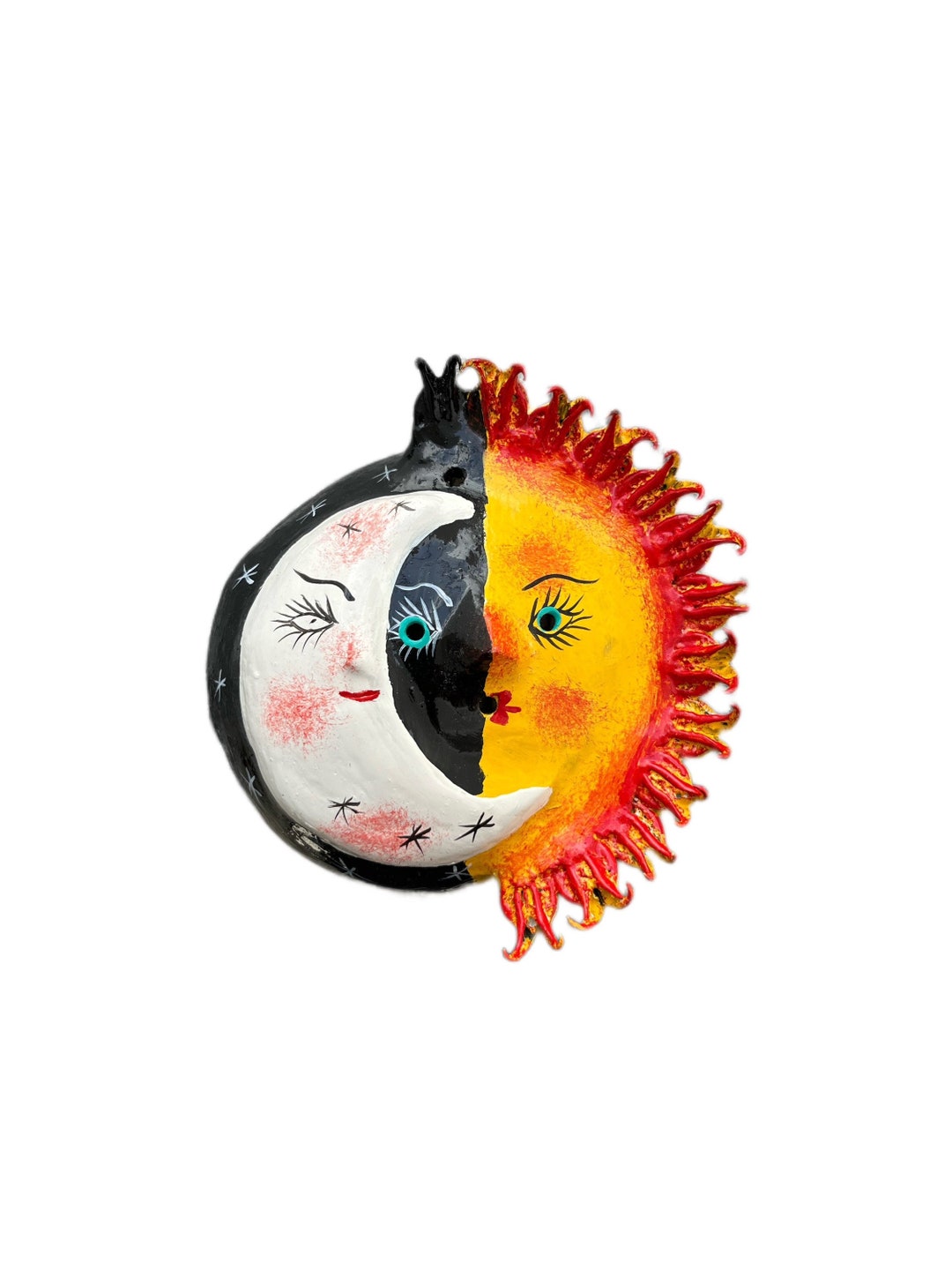 Mexican Coconut Mask, Mexican Folk Mask, Mexican Folk Art, Mexican Wall ...