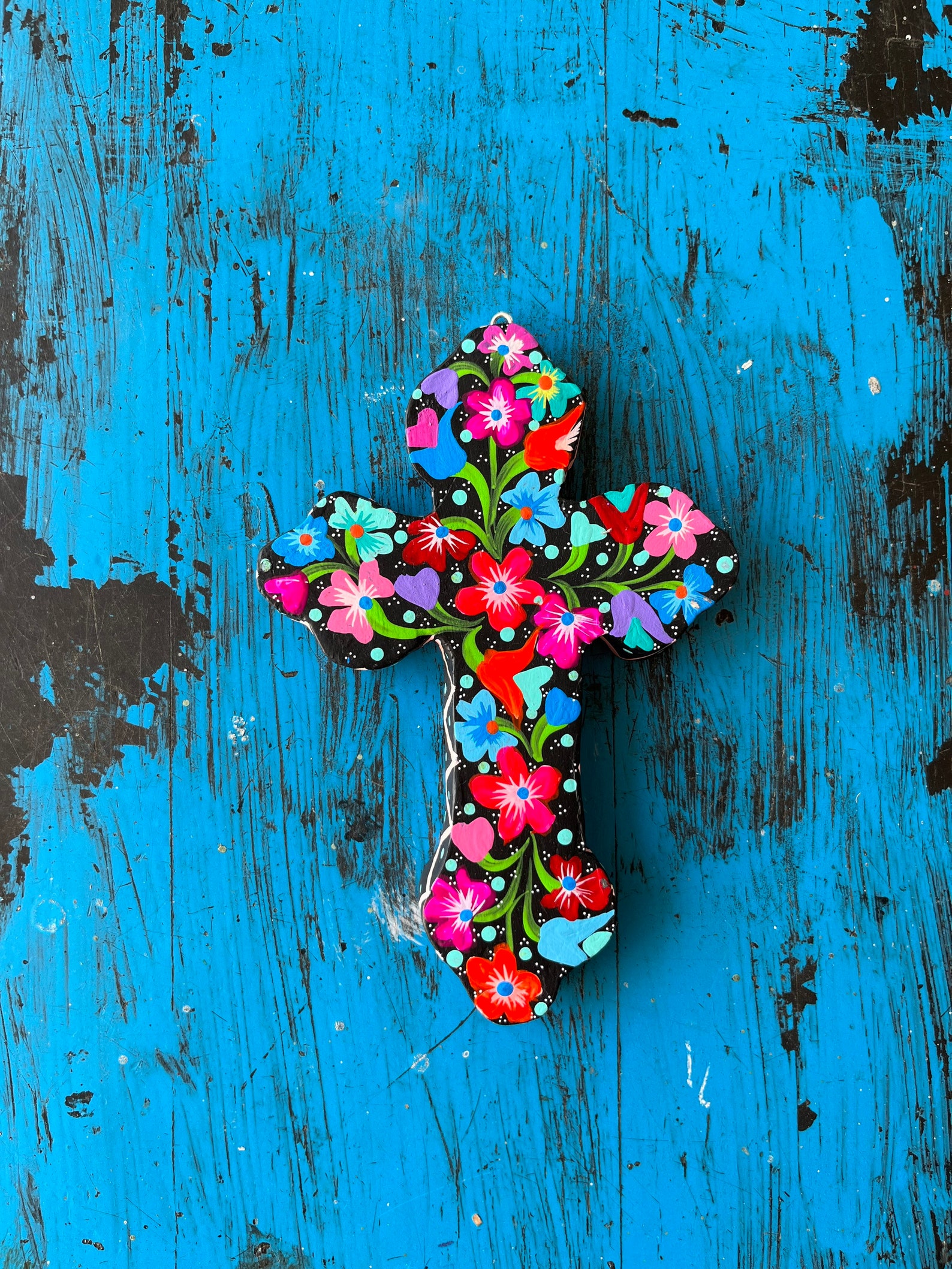 Mexican Wood Cross Mexican Religious Art Mexican Wall Decor - Etsy