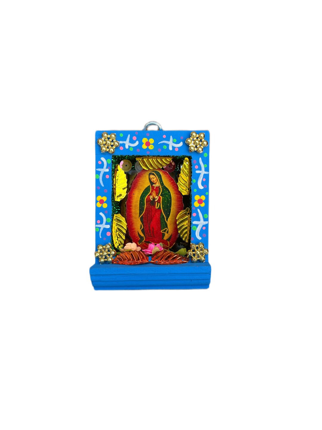 Lady of Guadalupe Nicho, Mexican Shadow Box, Wood Nicho Box, Mexican ...