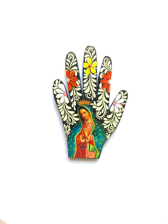 Milagro Hand Mexican Folk Art Mexican Wall Decor Virgin of - Etsy