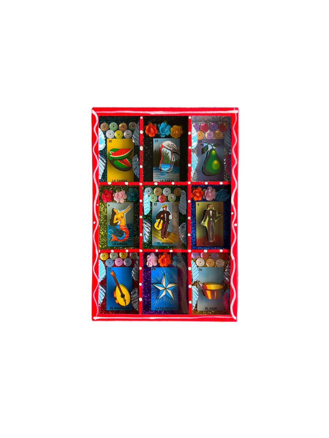 Loteria Nicho, Mexican Shadow Box, Loteria Art, Mexican Folk Art - Etsy