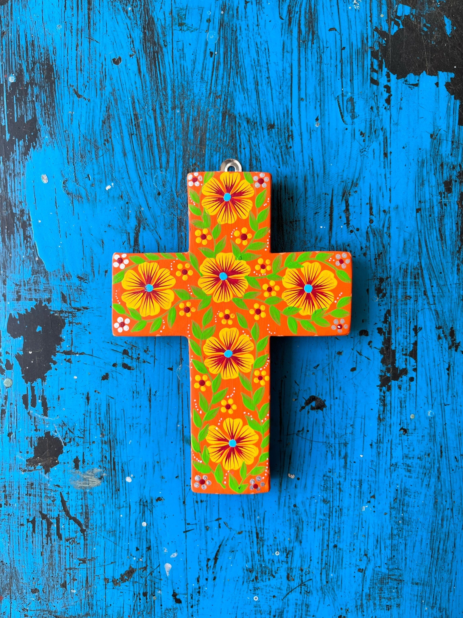 Mexican Wood Cross Mexican Religious Art Mexican Wall Decor - Etsy
