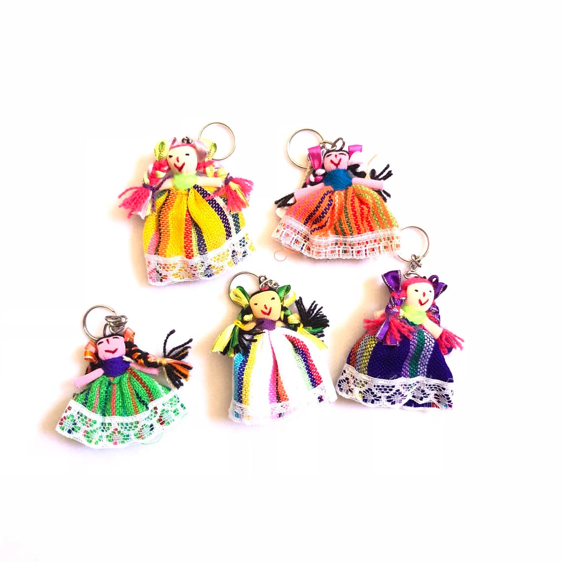 Mexican Doll Keychain Mexican Keychain Mini Doll Maria - Etsy