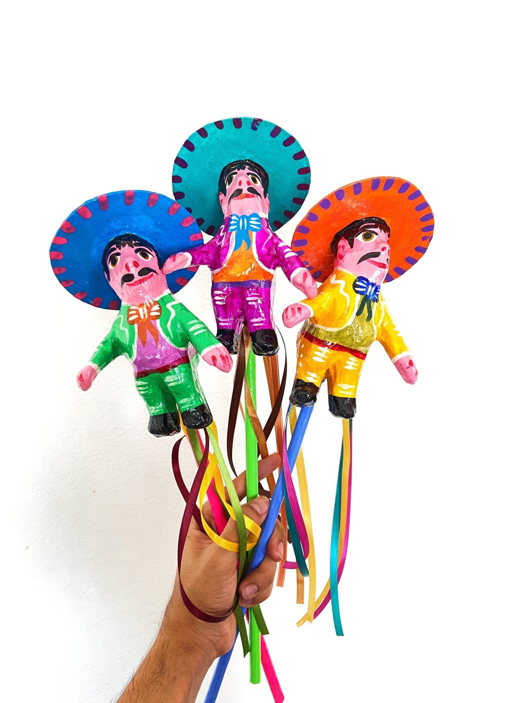 Mexican Baby Rattle, Wedding Maracas, Paper Mache Art, Mexican Folk Art ...