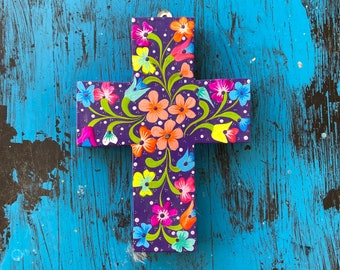 Mexican Wood Cross Mexican Religious Art Mexican Wall Decor | Etsy