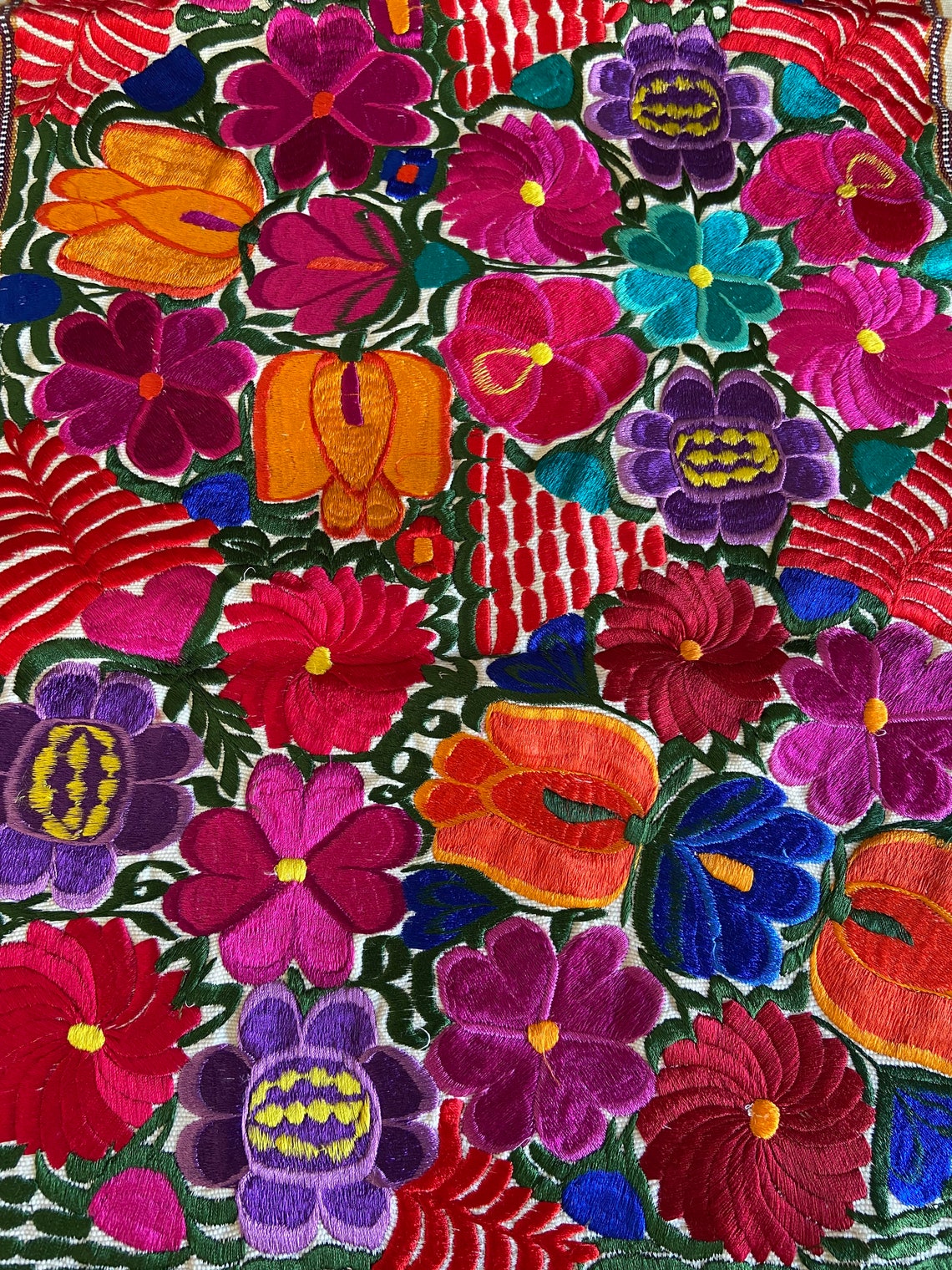 Mexican Embroidered Table Runner Mexican Table Runner - Etsy