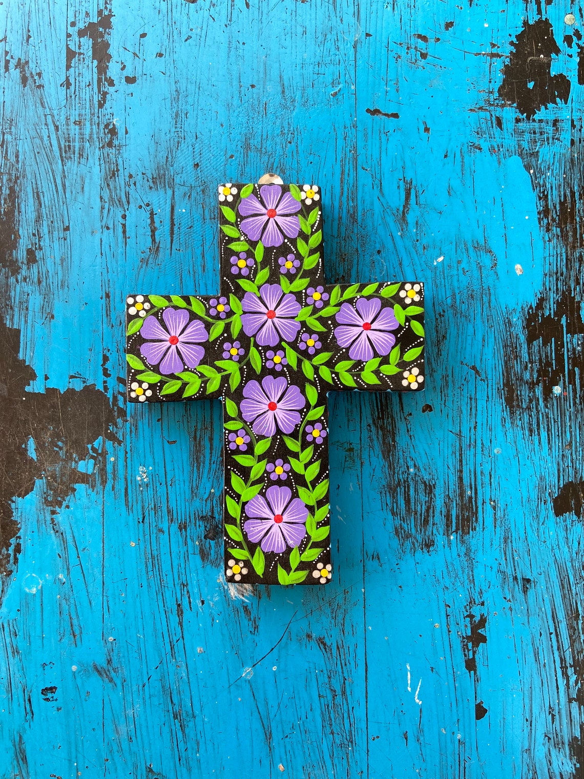Mexican Wood Cross Mexican Religious Art Mexican Wall Decor - Etsy