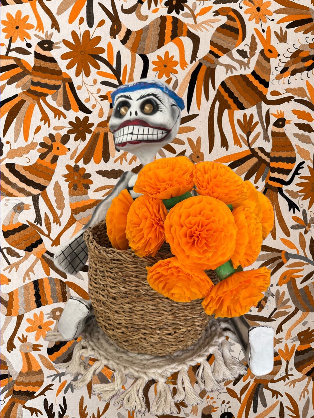 Cempasuchil Paper Flower, Day of the Dead Flowers, Marigold Paper ...