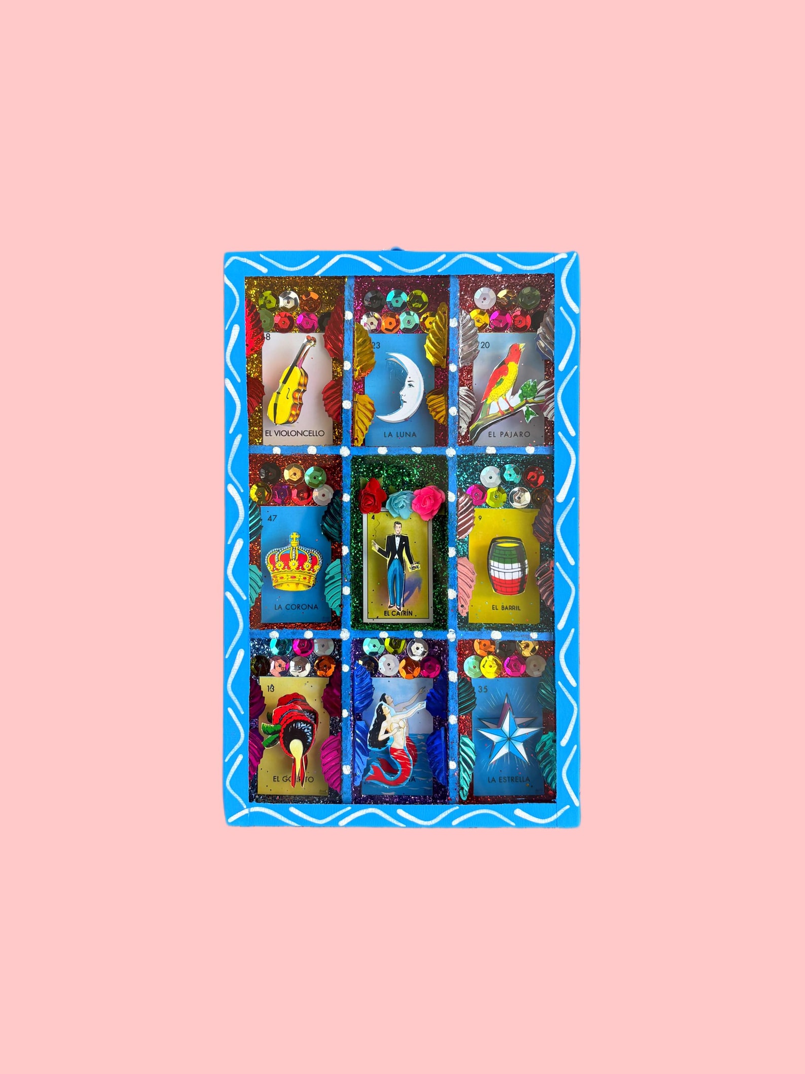Loteria Shadow Box, Mexican Shadow Box, Mexican Folk Art, Mexican ...