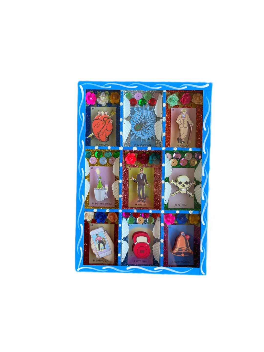 Loteria Cards, Mexican Shadow Box, Mexican Folk Art, Mexican Wall Decor ...
